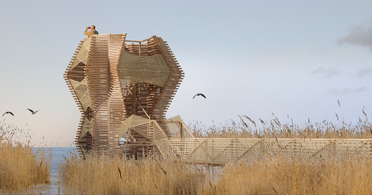 bilska de beaupuy designs bird observation tower inspired by latvian deity
