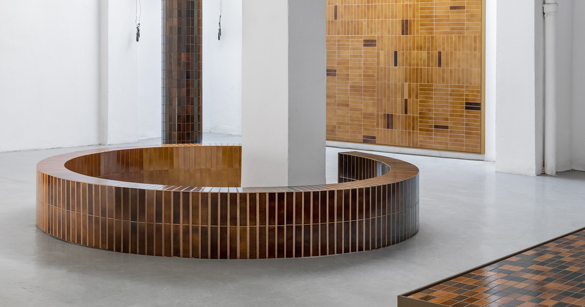 formafantasma turns volcanic lava into earthy tiles at milan design week