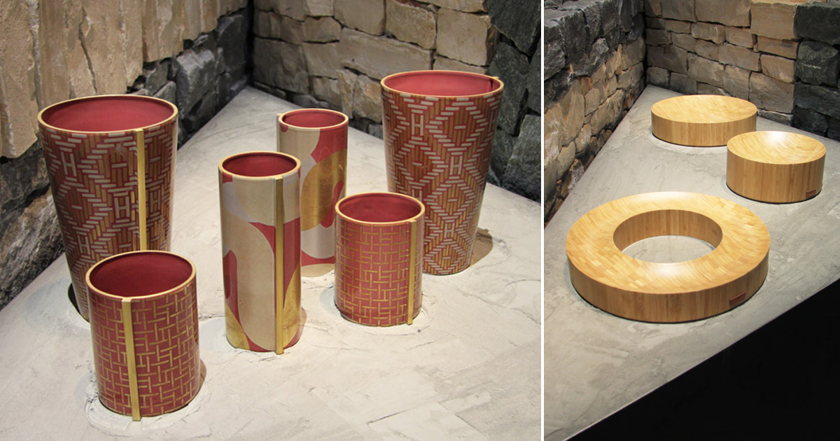 hermès embraces materials for new home collection at milan design week