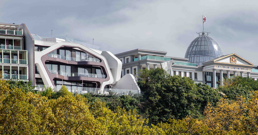 'pipia.panorama' by j. mayer h. overlooks tbilisi's historic center