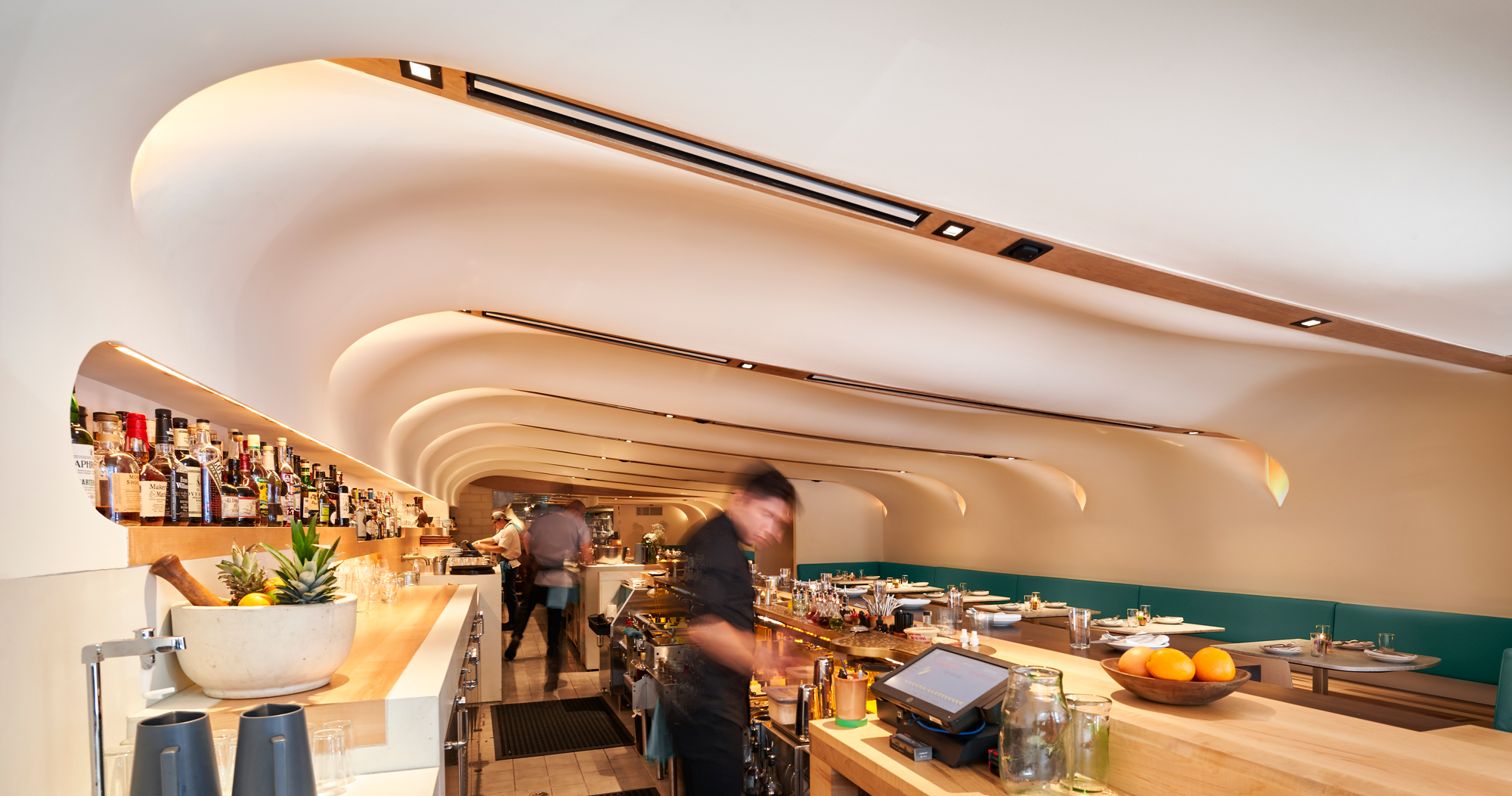 partisans-designed restaurant 'quetzal' references mexico's market stalls