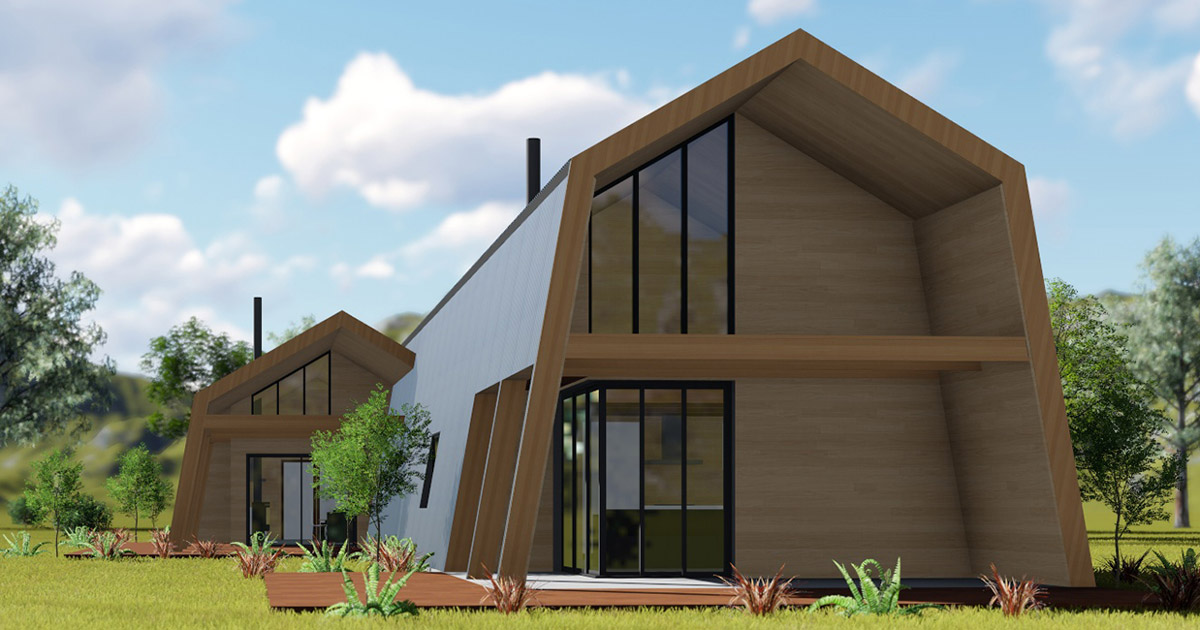 the home-in-a-box 'ecokit' is an energy-efficient house delivered as a flat pack
