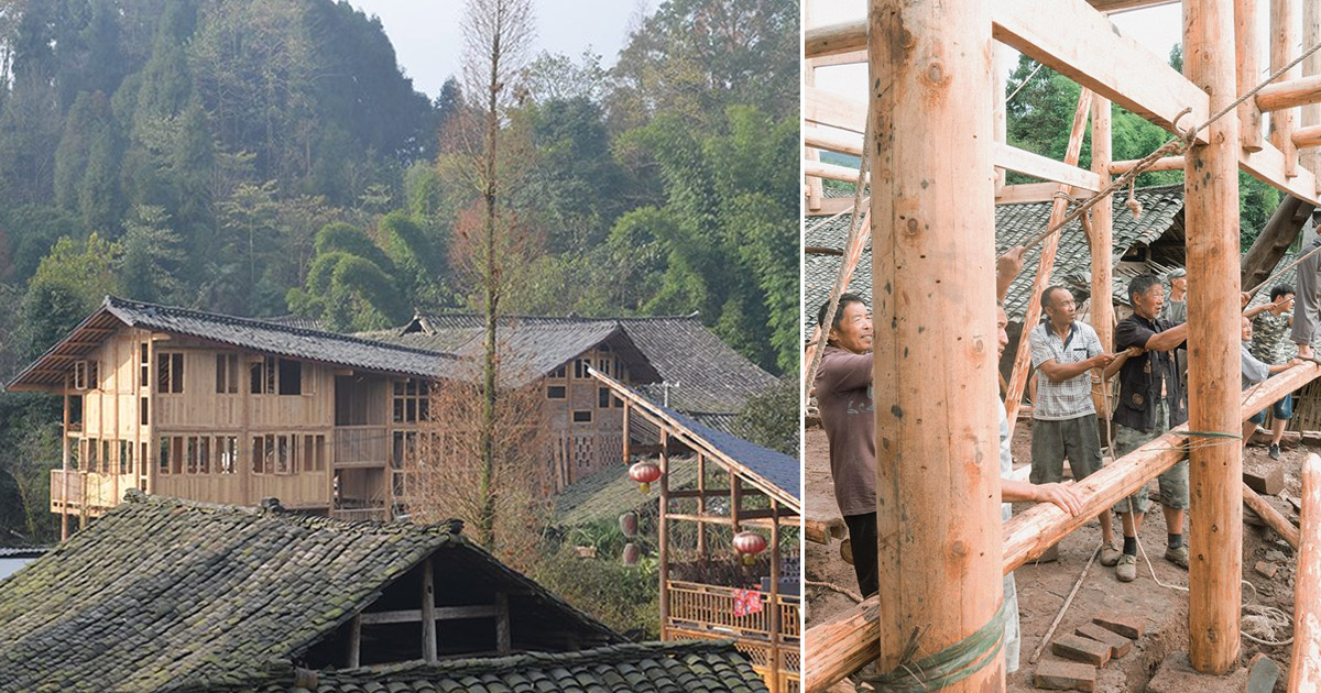 insitu builds a community guesthouse in china with the help of local ...