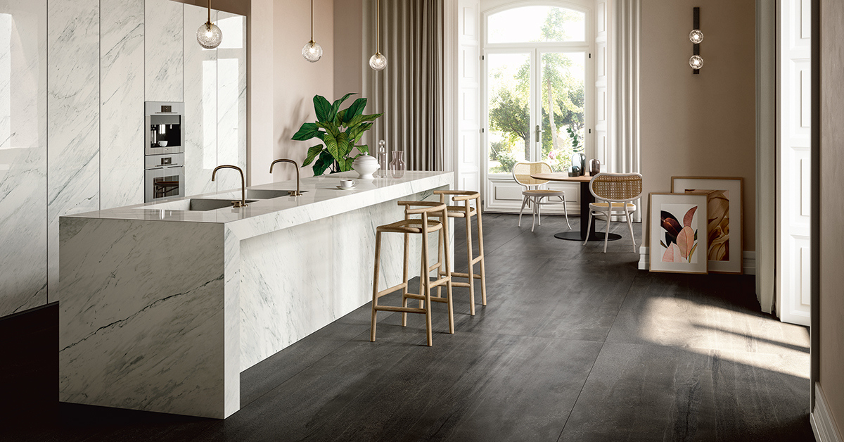 sapienstone's textured kitchen surfaces are as elegant as they are ...