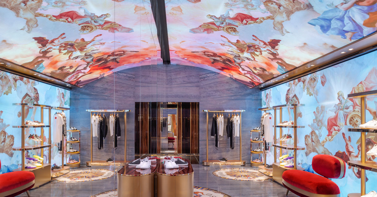 carbondale installs digital fresco in dolce & gabbana's latest rome store