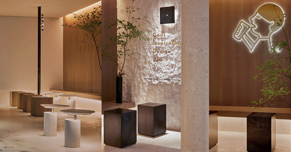 bloomdesign's modern tea shop in china references traditional paintings