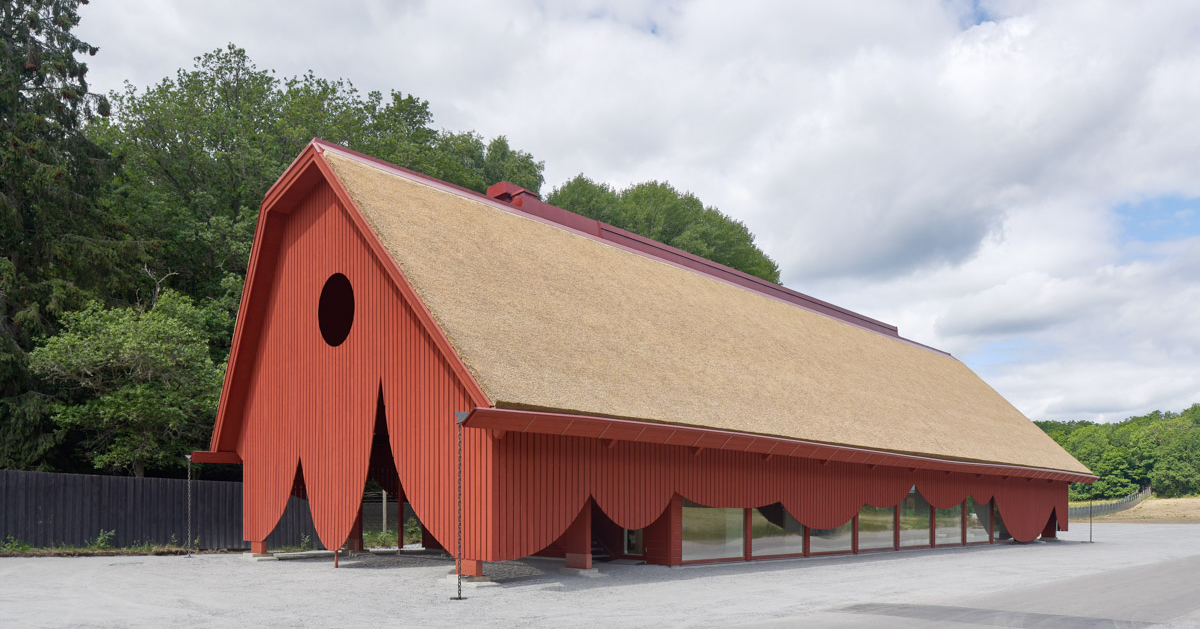 sandellsandberg clads swedish wildlife park building in playful red ...