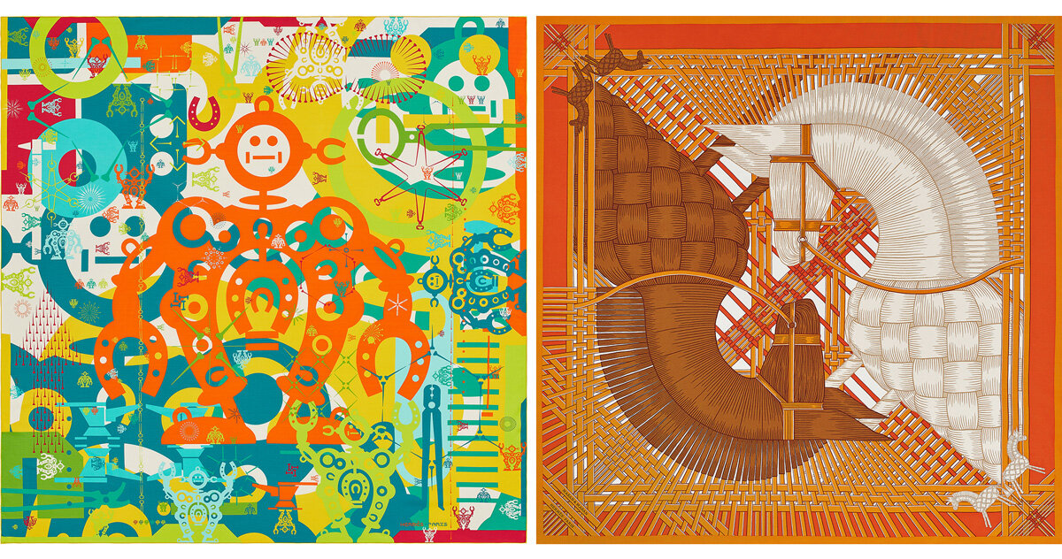 winning scarf designs from LE GRAND PRIX DU CARRÉ HERMÈS!
