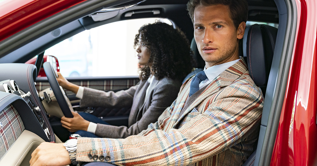 huntsman tailors two bentley bentayga editions in centenary tweed