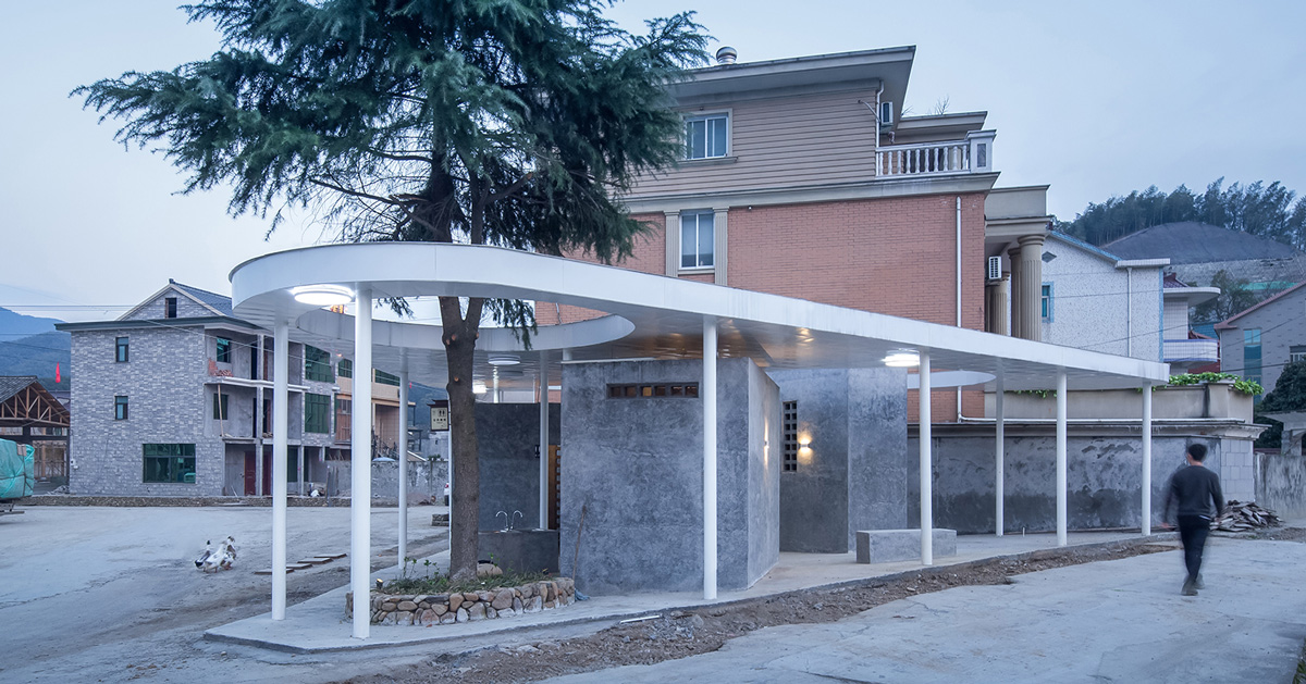 shulin architectural design unites individual blocks under curved roof ...