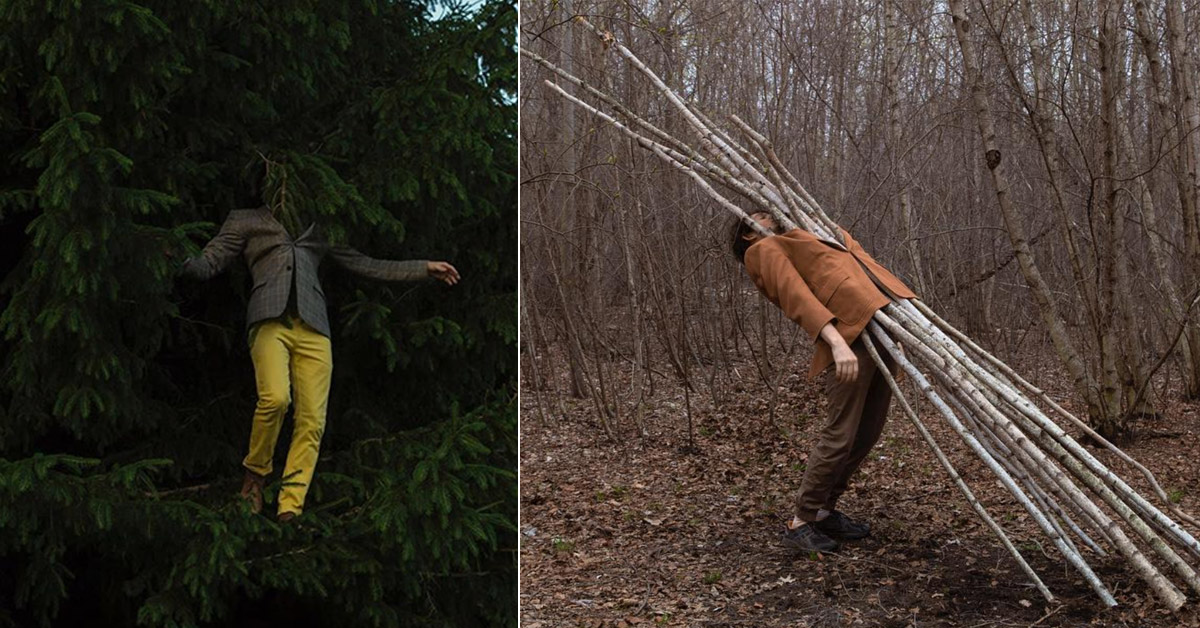 ben zank composes surrealist portraits that explore human connection ...