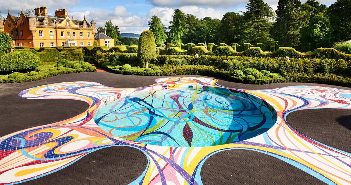 getaway in 'gateway', an artwork that doubles as a swimming pool