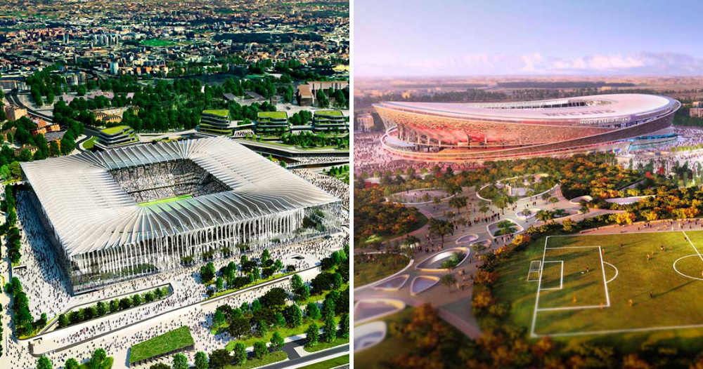 milan's new san siro stadium: competing proposals revealed