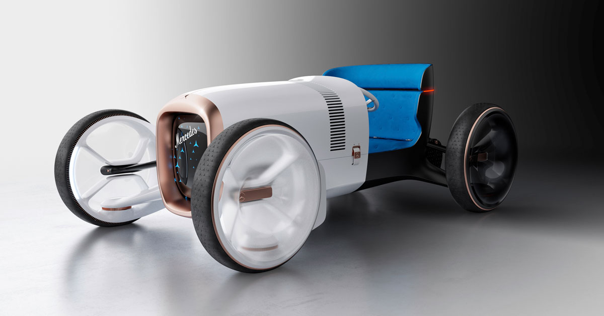 the electric mercedes-benz simplex concept throws back to 1901