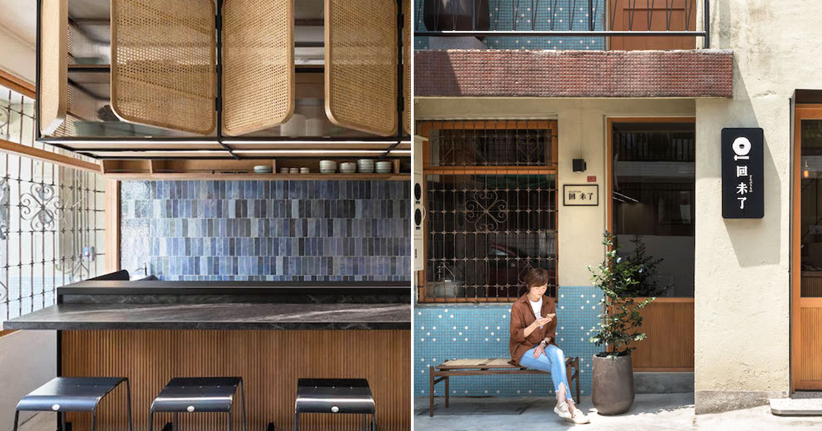bigsense preserves terrazzo floors to create new sushi restaurant in taiwan