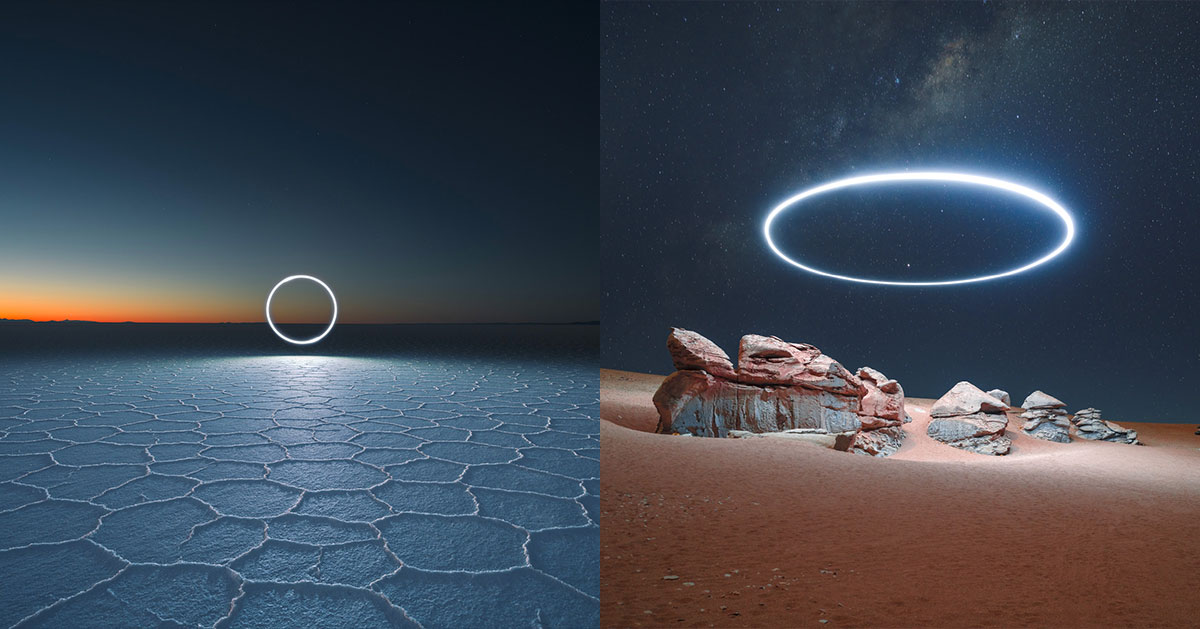 reuben wu uses drone LEDs to illuminate bolivia's remote landscapes