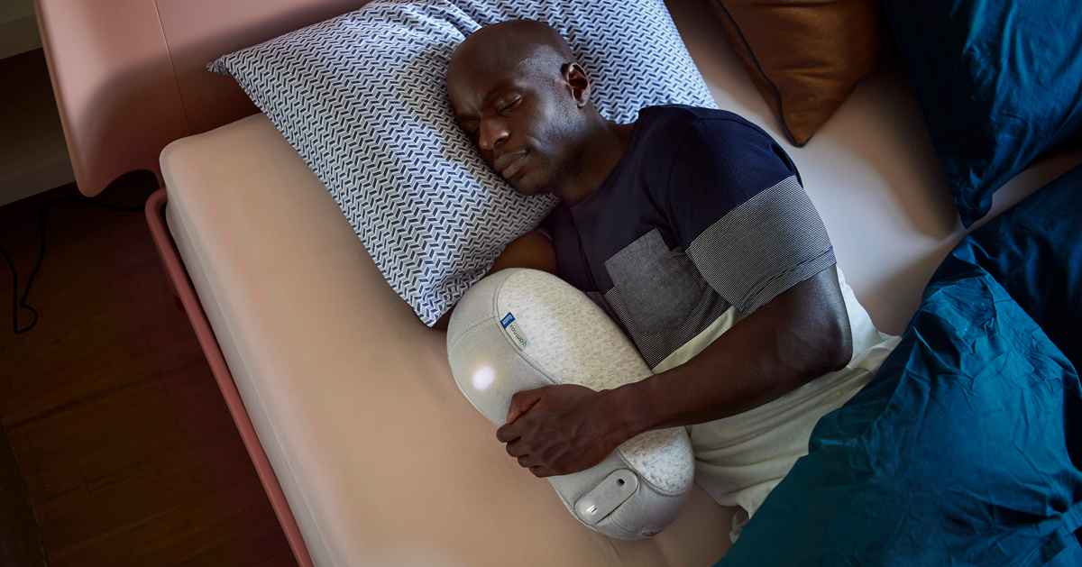 the somnox sleep robot mirrors breathing patterns to help you nod off