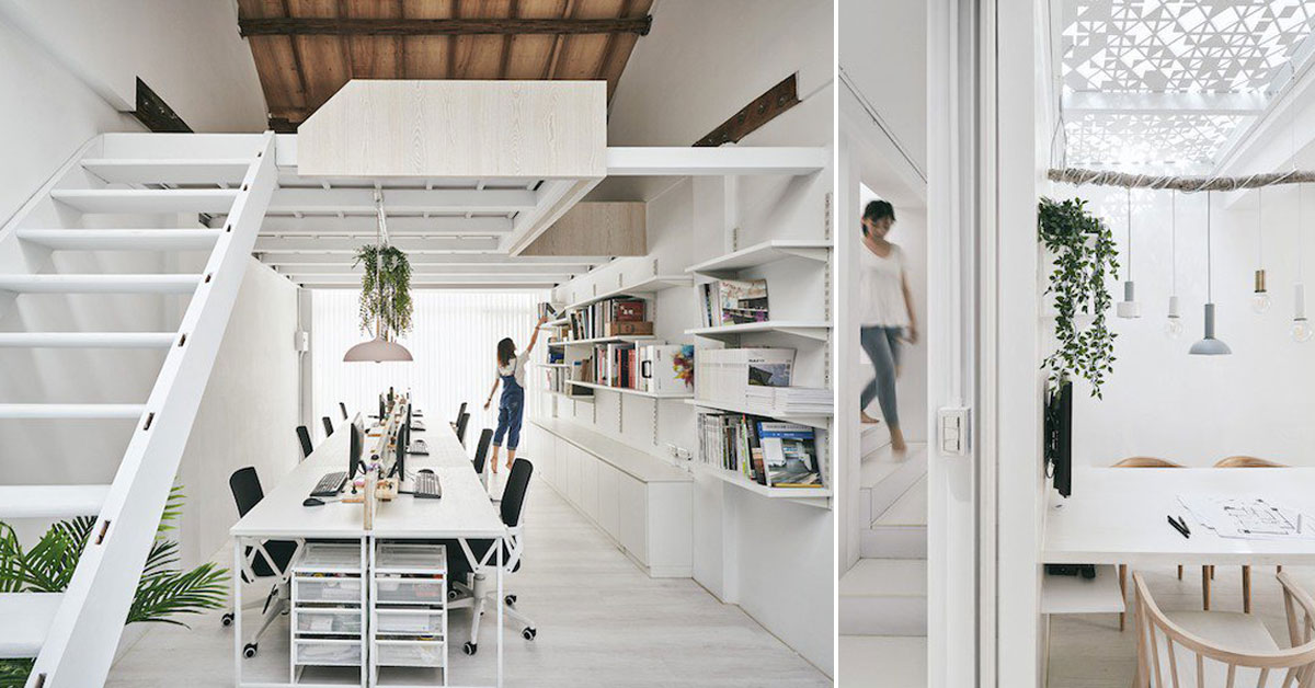 thinking design studio's new office space in taichung is a passage ...