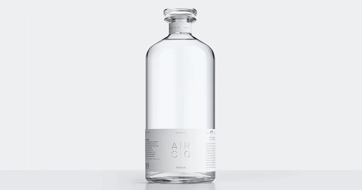 air co. vodka by joe doucet x partners is a carbon-negative alcohol brand