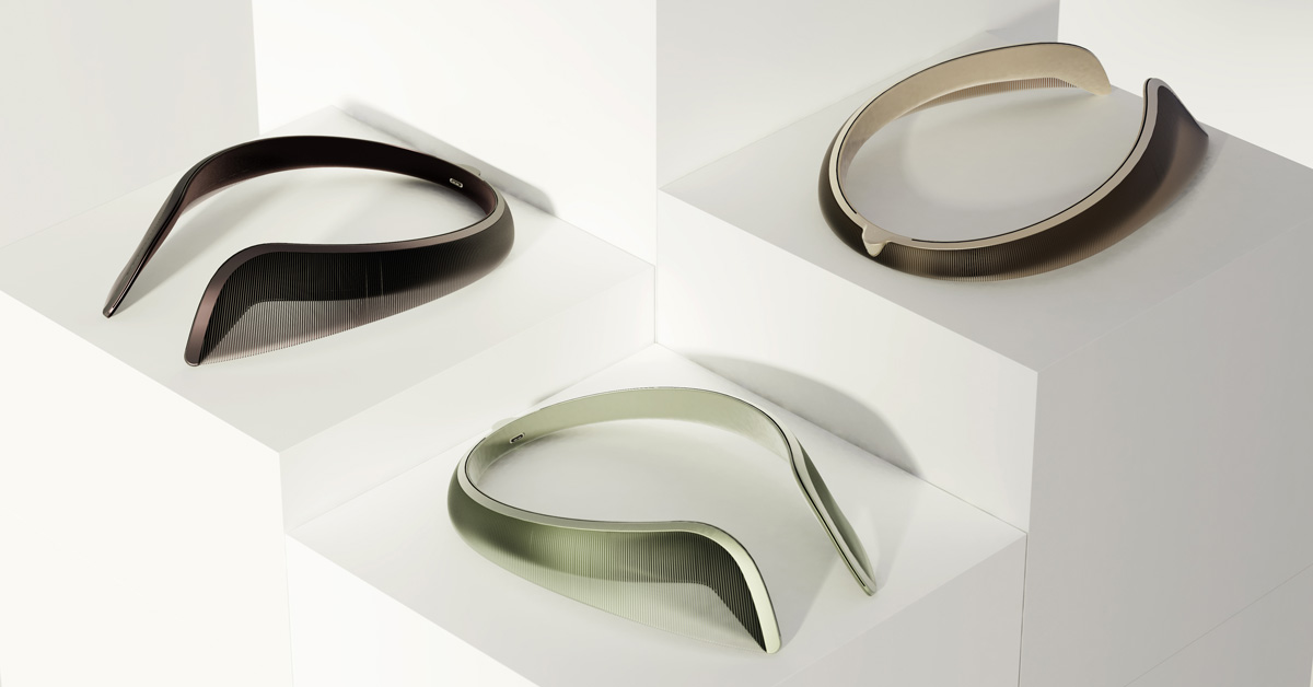 seymourpowell collar concept creates 'beauty bubble' around user's head