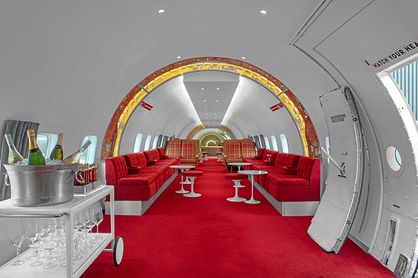 TWA hotel transforms vintage plane into a sleek retro-themed cocktail bar