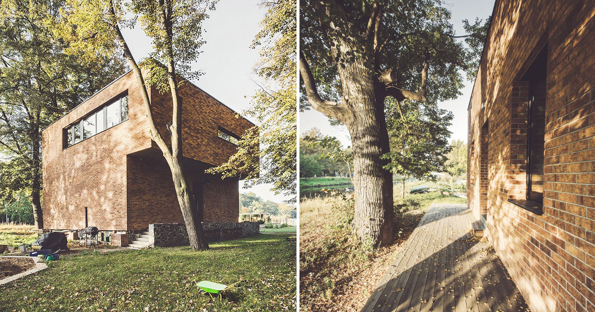 edit! renovates an old brick guardhouse to create a family home in prague