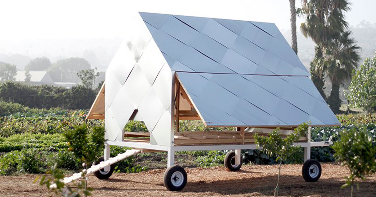 a solar-powered chicken caravan by doh studio is a 'coop on wheels'