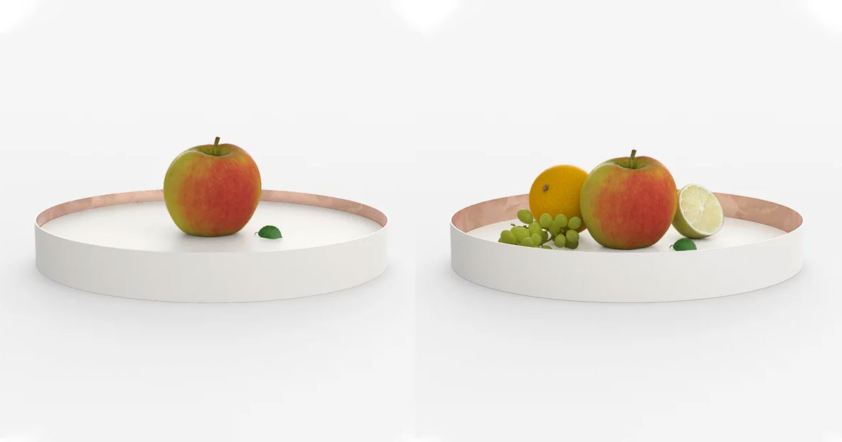 aldo deli's 'vanishing tray' works like a scale to make objects disappear