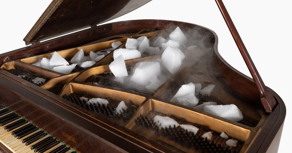 from toilet paper to dry ice, 24 prepared pianos go on view in berlin