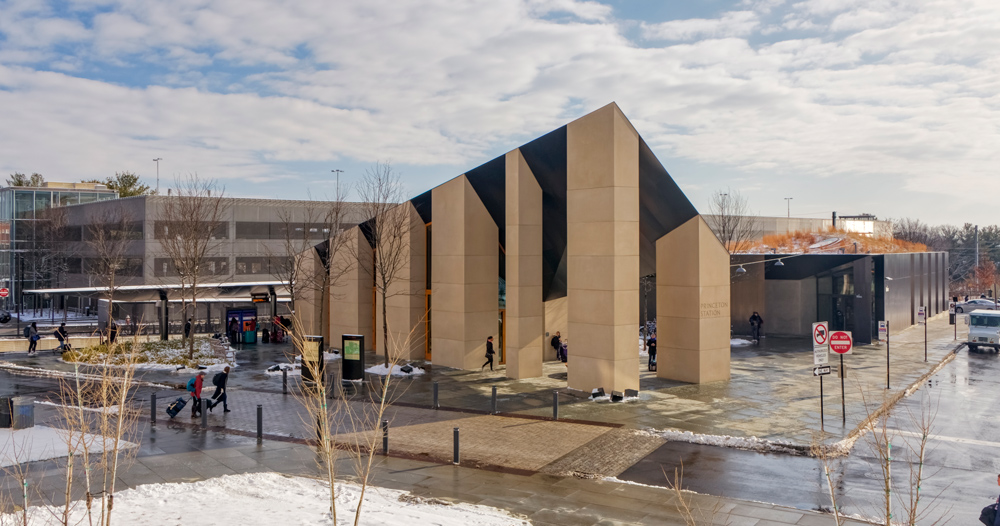 studio rick joy designs princeton station as assemblage of slender columns