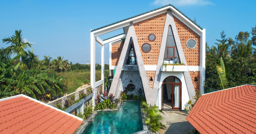 VRA designs 'cam thanh A&A villa' to recall vietnam's sunny coconut palms