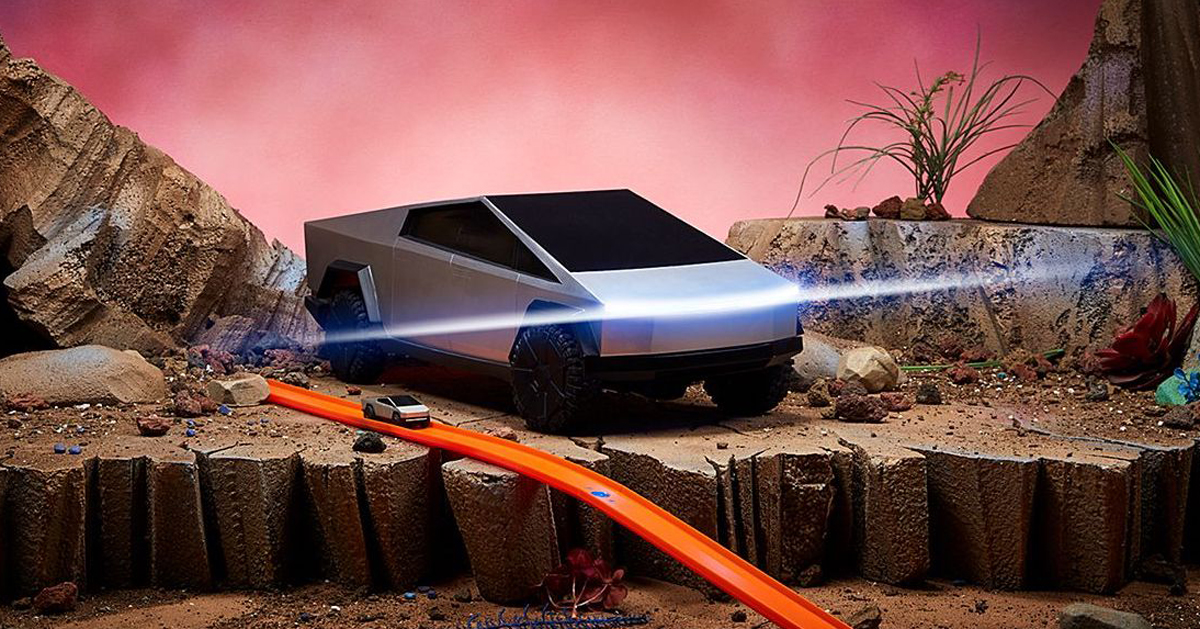 hot wheels unveils remote-controlled tesla cybertruck toy