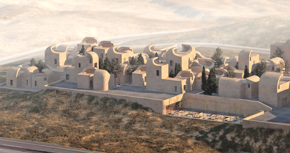 nextoffice proposes modular 'sadra civic center' in the iranian vernacular