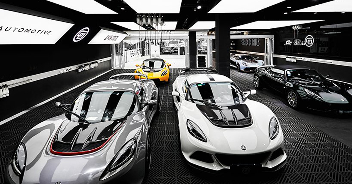 mirrored surfaces adorn XU studio's car showroom in shanghai