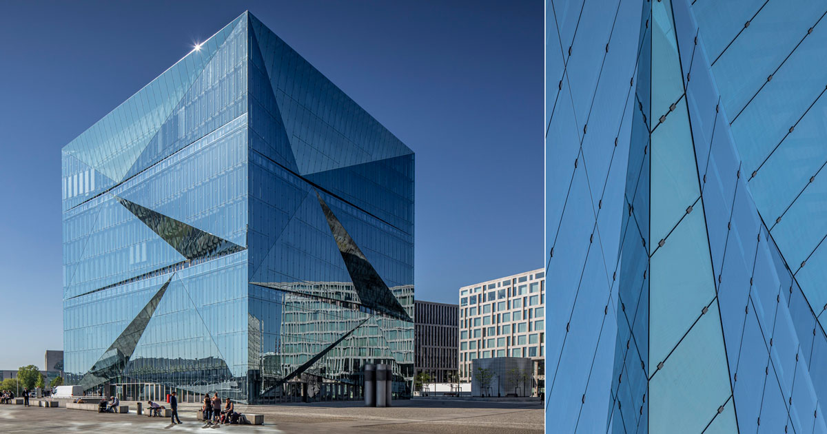 3XN's sculptural 'cube berlin' photographed by felix loechner