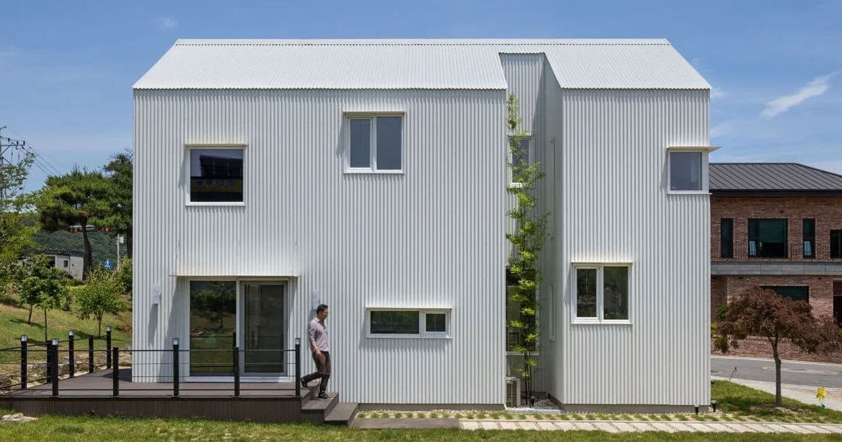 HUSO + partners builds a simple house for relaxed rural life in south korea