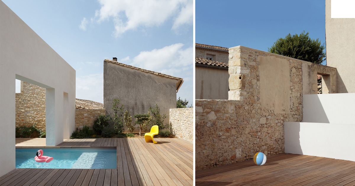 (ma!ca) transforms old wine barn into private residence in france