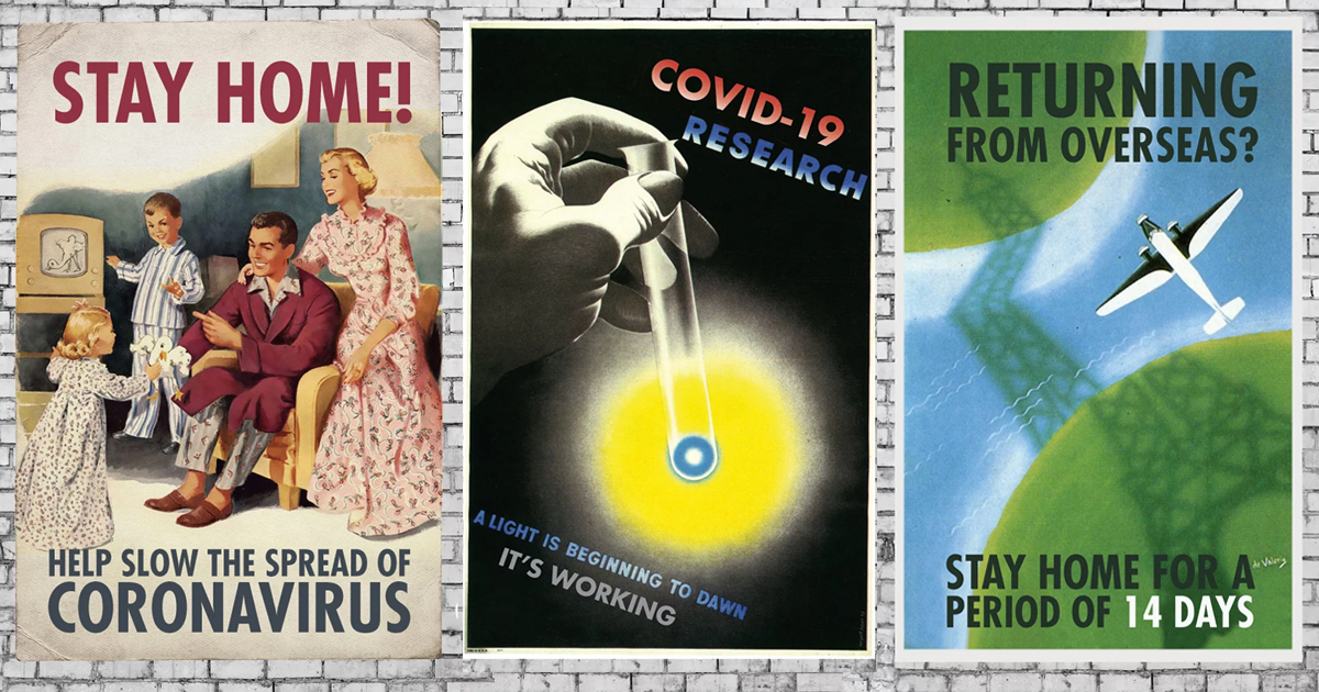 vintage PSAs are redesigned to help spread the word on coronavirus safety