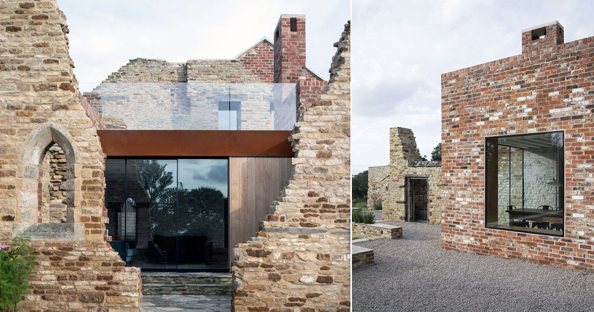 will gamble architects inserts a contemporary extension into factory ...