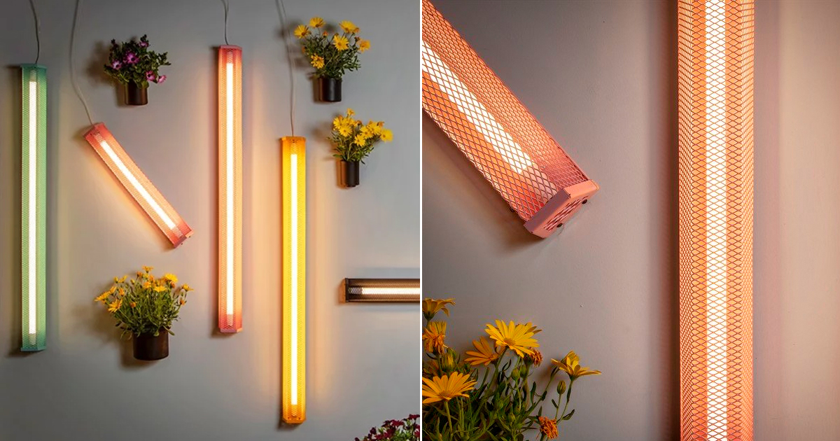 ziggy by studio beam is a colorful LED light made from metal and mesh