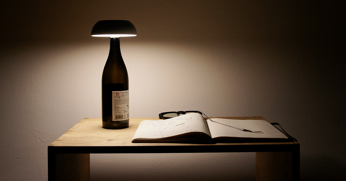 portable axolight float lamp adapts as wall, floor, table and ceiling light