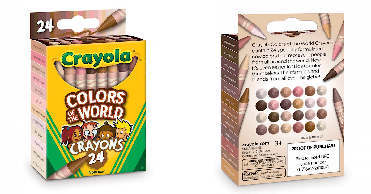 crayola introduces new box with skin tone-inspired crayon colors