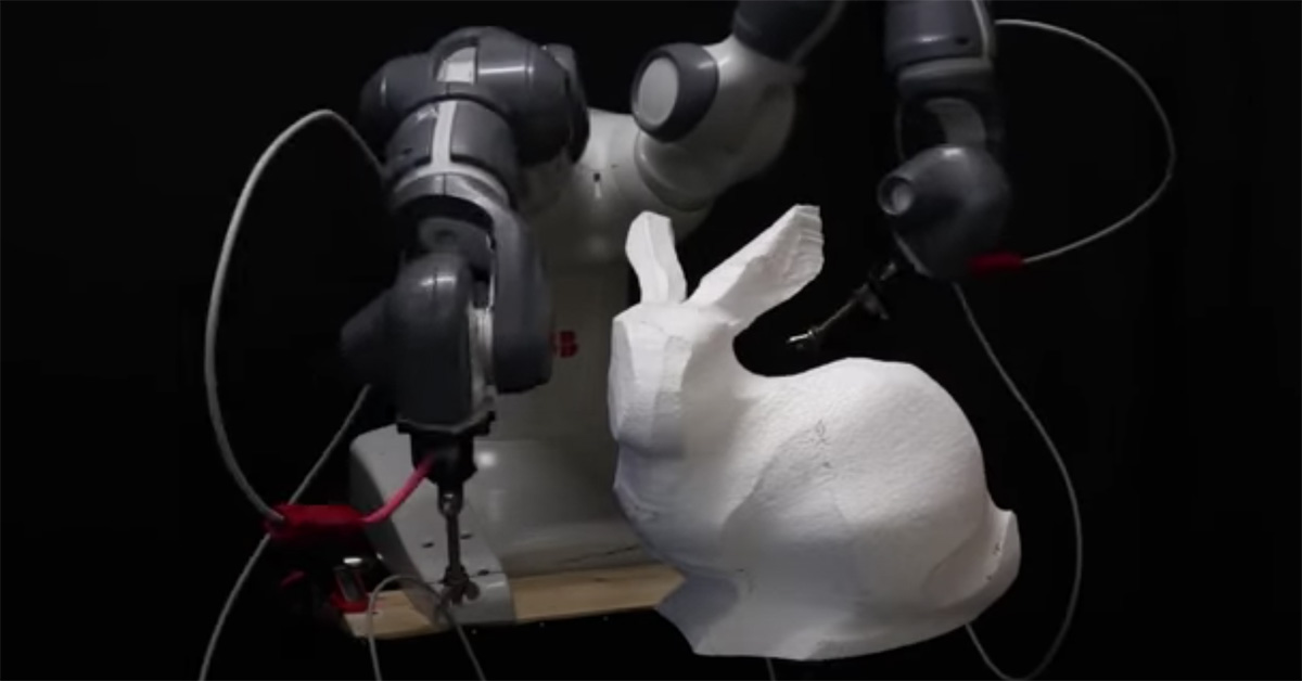 RoboCut, a robot that can sculpt styrofoam like an artist