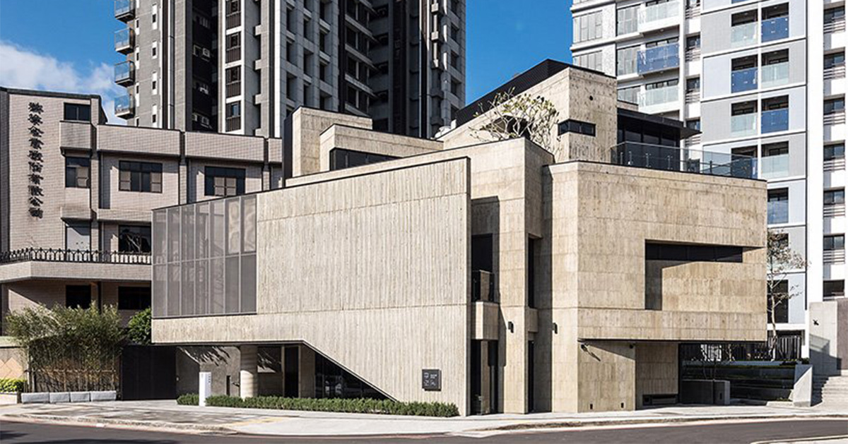 arcadian design applies bamboo textured facade to polygonal cultural ...