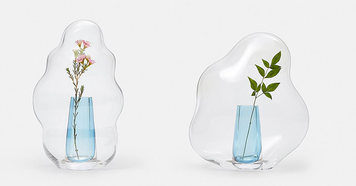 glass flower hoods by yuhsien design studio look like bubbles frozen in ...