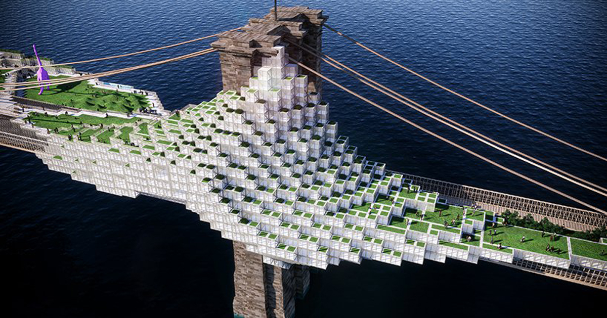 daniel gillen reimagines the brooklyn bridge as a living infrastructure