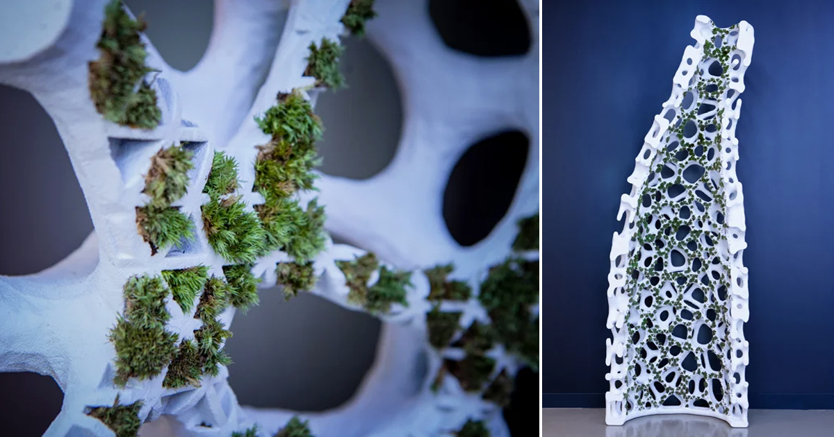 yong ju lee embeds plant life into architecture with 'moss tower' prototype