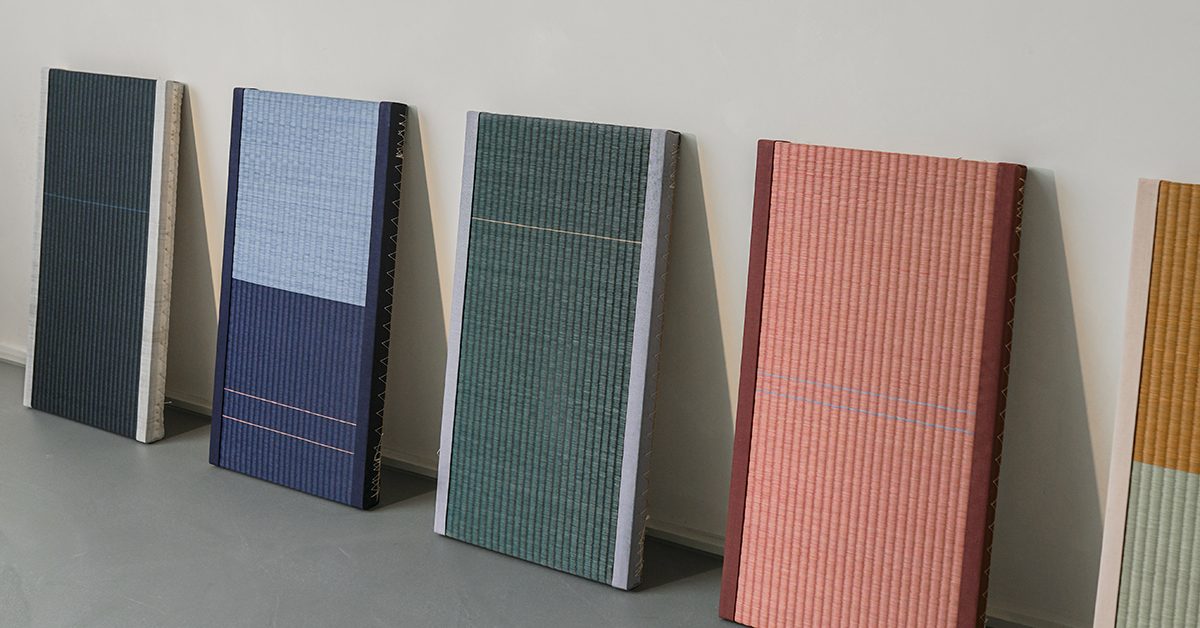 mitsuru yokoyama entwines traditional tatami craft in contemporary objects