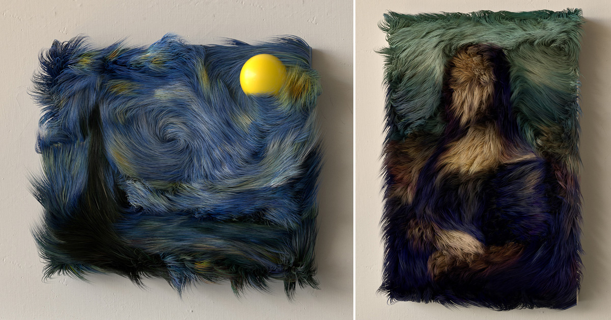 digital artist murat yıldırım gives famous artworks a furry makeover