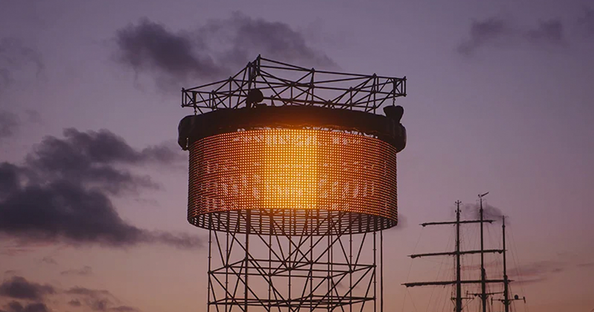 artists erect a beacon in amsterdam's port as a light in uncertain times